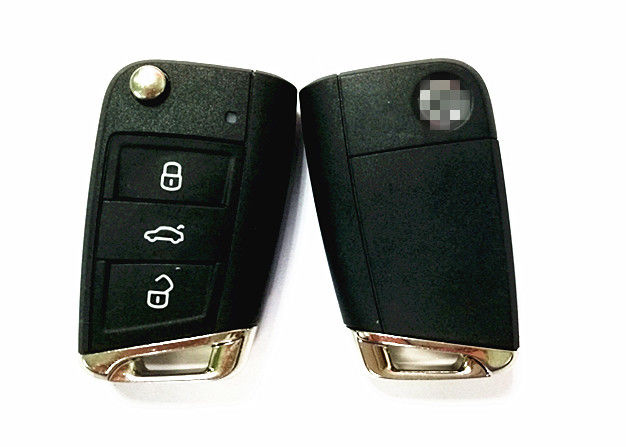 3 Button Remote Flip Car Key Fob Case , VW Golf Car Key 5G6 959 753 AB